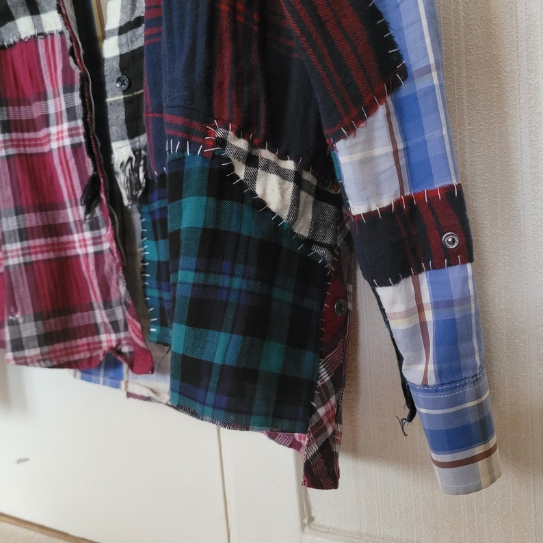 Upcycled Patchwork Shirt - Etsy