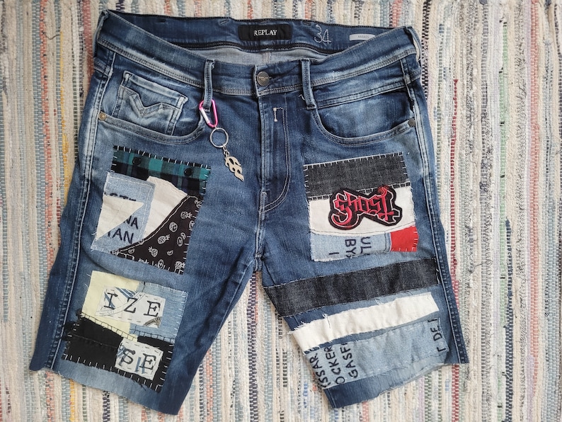 Upcycled Second Hand Denim Shorts - Etsy Canada