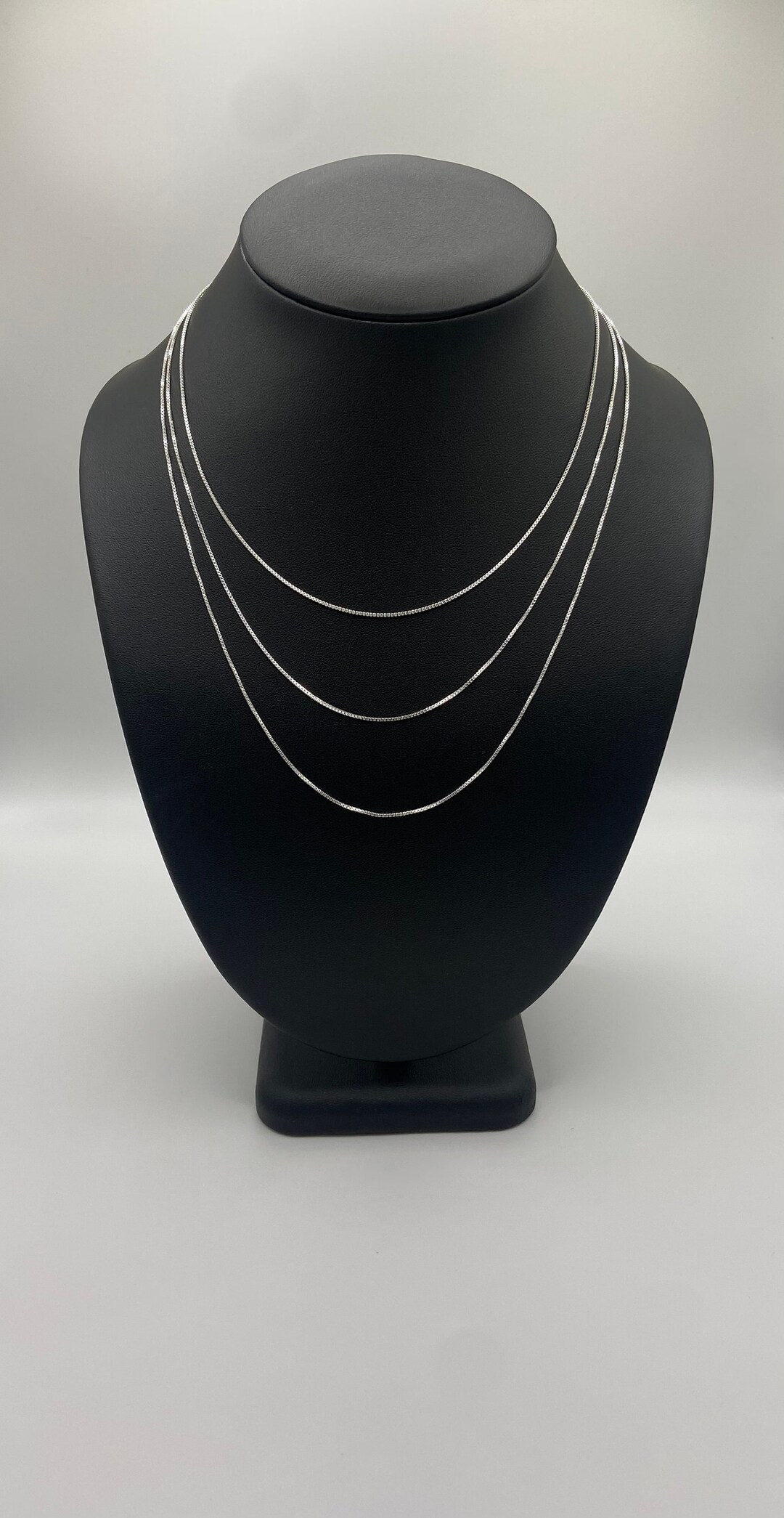 Box Chain .9 Mm Thick Chain, 925 Sterling Silver Box Chain, .9 Mm Chain ...