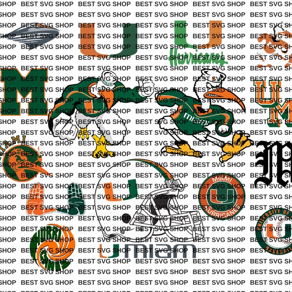 Miami Hurricanes Svg - Etsy