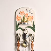 Dark Green Metal Key Holder for Wall, Small Modern Matte Key Hook ...