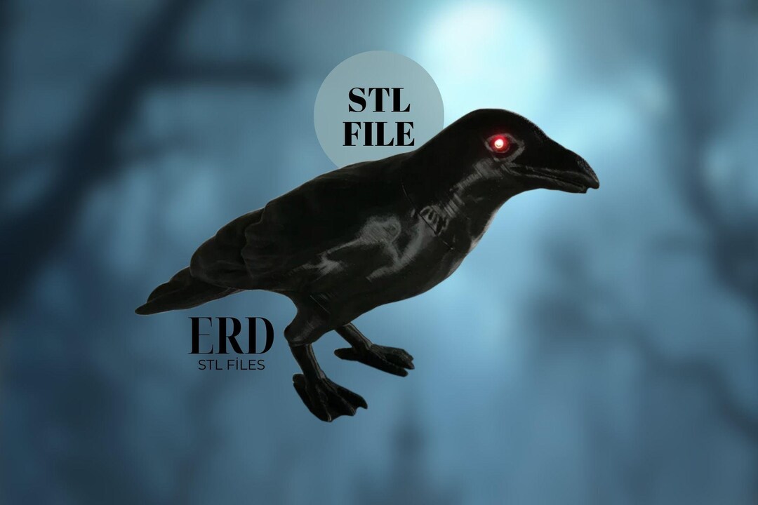 Halloween Crow STL File, Digital Download 3D File - Etsy