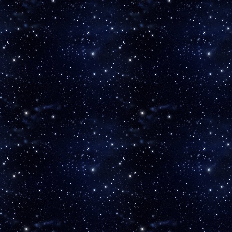 Starry Night Elegance - Realistic Night Sky Seamless Pattern for ...