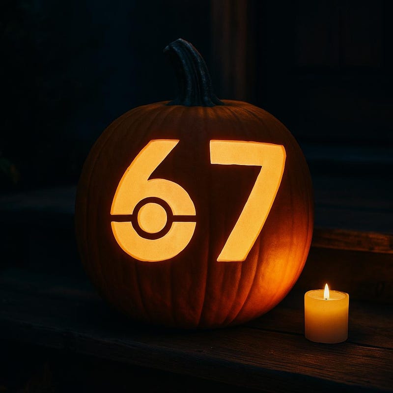 Pumpkin With 67 on It - Etsy