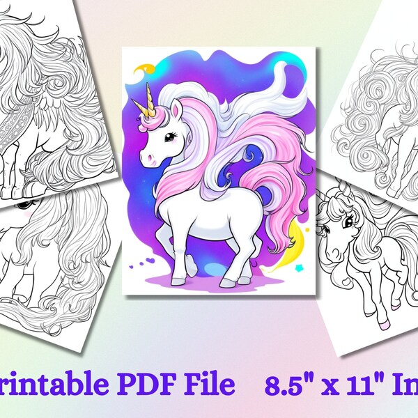 Unicorn Coloring Pages for Kids, Unicorn Coloring Pages, Unicorn ...