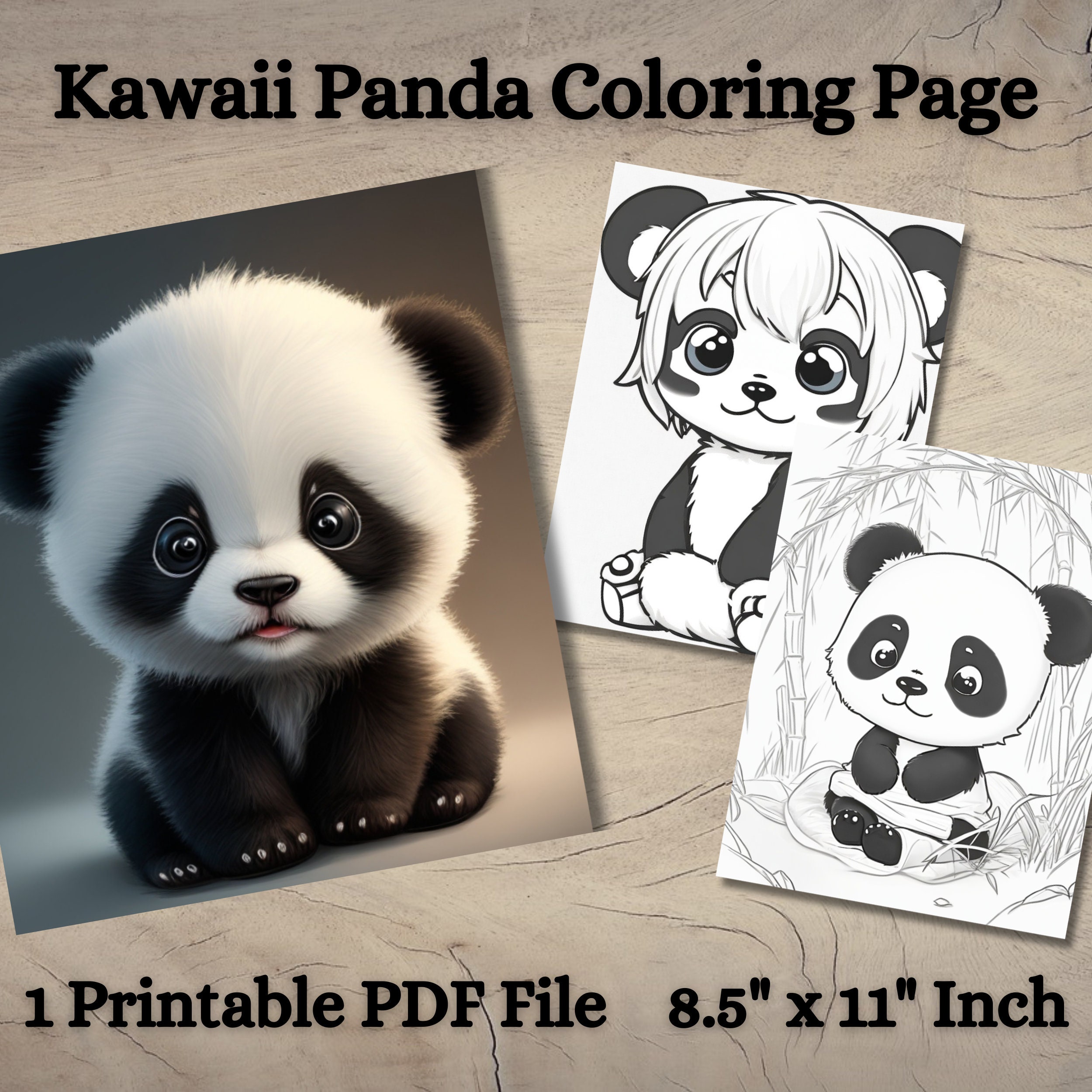 Kawaii Panda Coloring Pages, Panda Coloring Pages, Panda Printable for ...