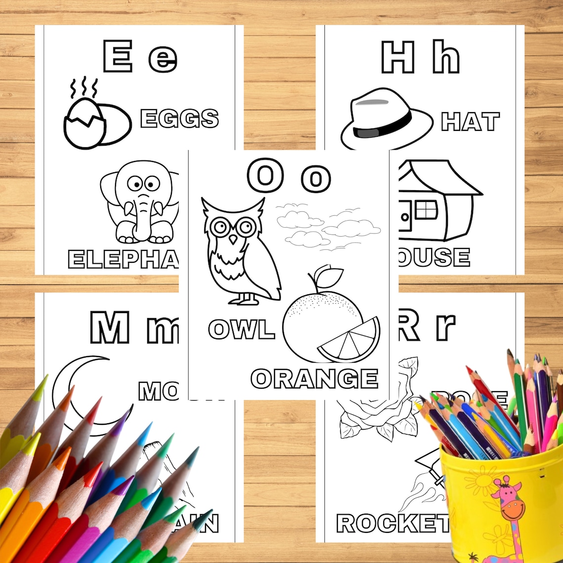 26 ABC Alphabet Printable Coloring Pages, Preschool, Kindergarten, Kids ...