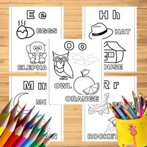 26 ABC Alphabet Printable Coloring Pages, Preschool, Kindergarten, Kids ...