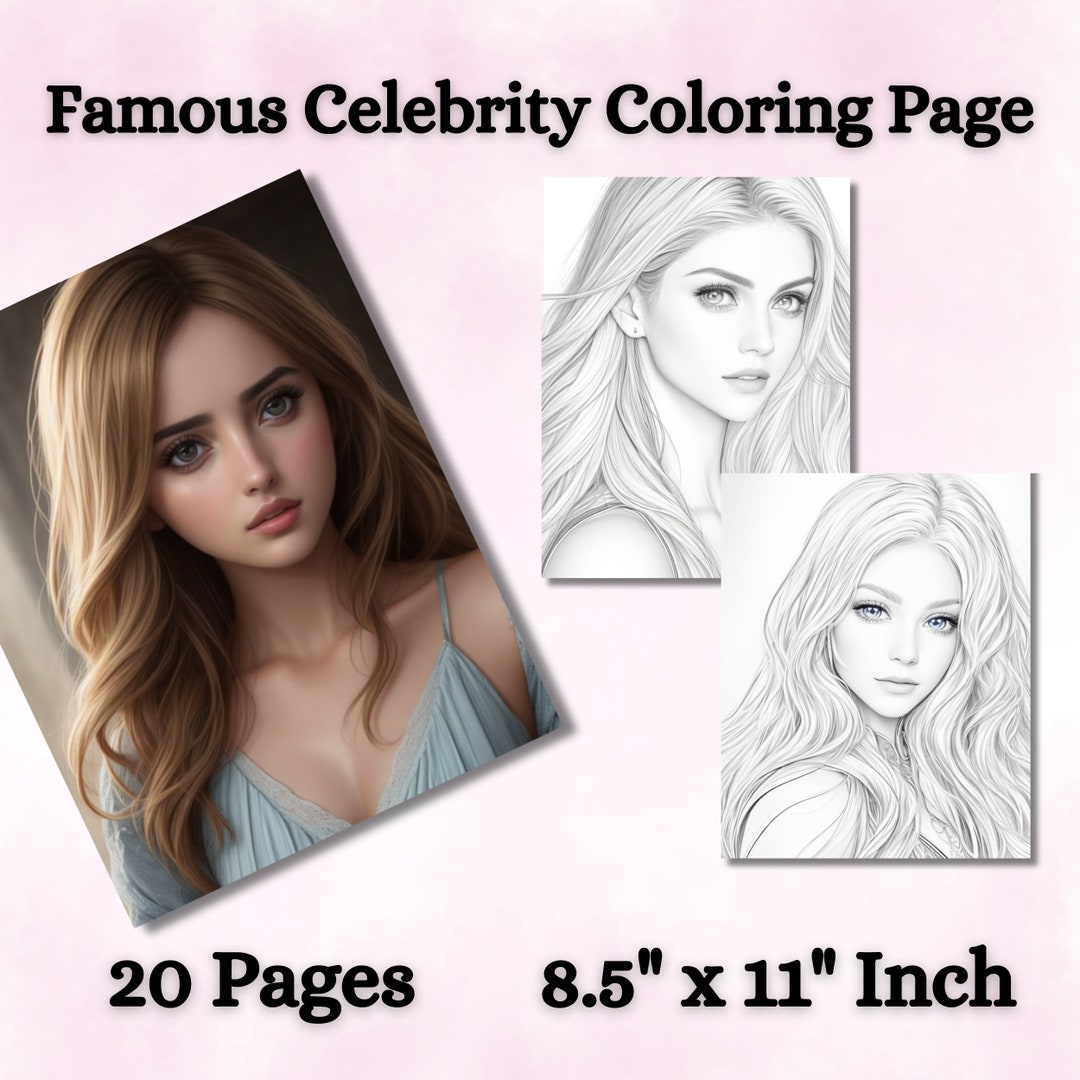 Famous Celebrity Coloring Pages, Celebrity Coloring Pages, Adult ...