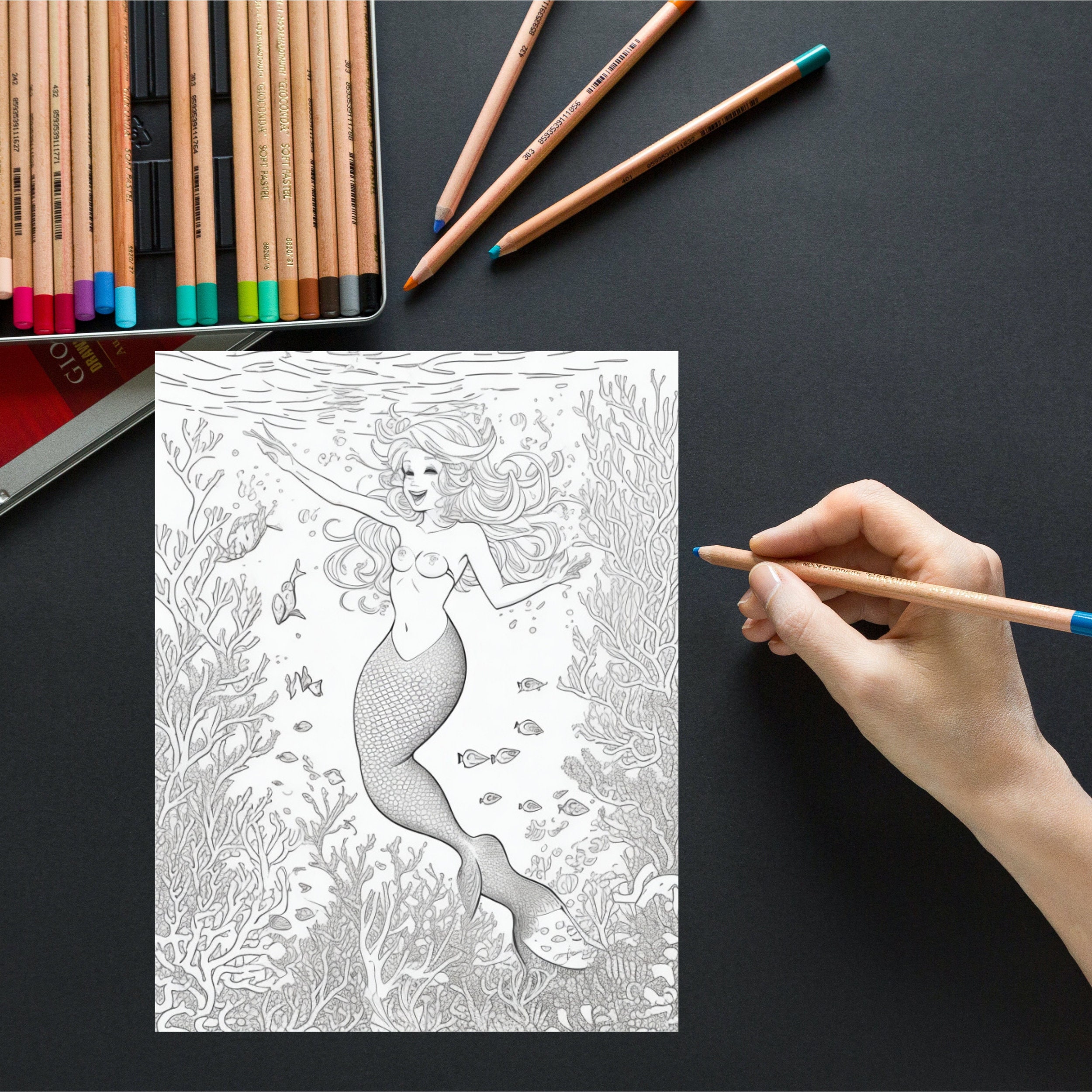 Underwater Coloring Pages/ Marine Life Coloring/ Ocean-themed Coloring ...