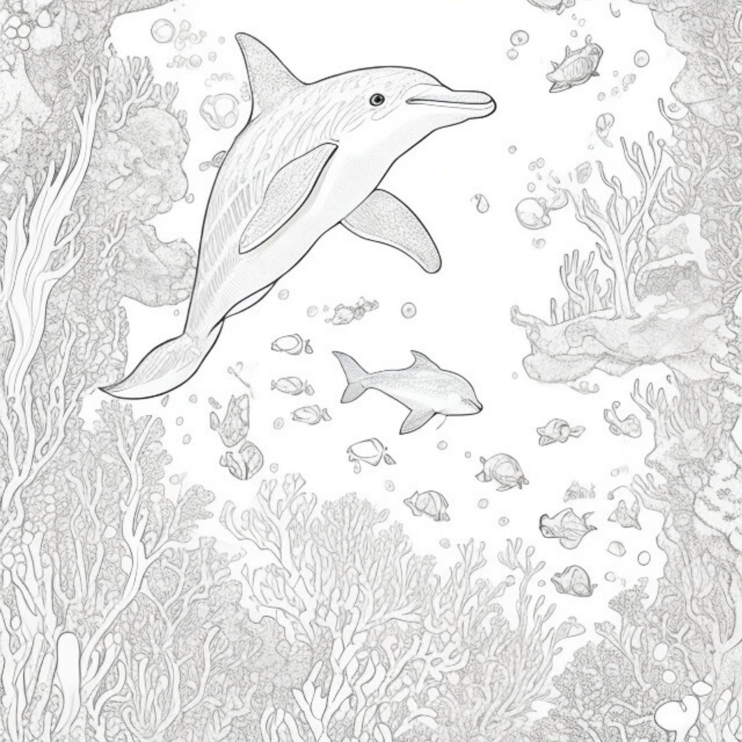Underwater Coloring Pages/ Marine Life Coloring/ Ocean-themed - Etsy