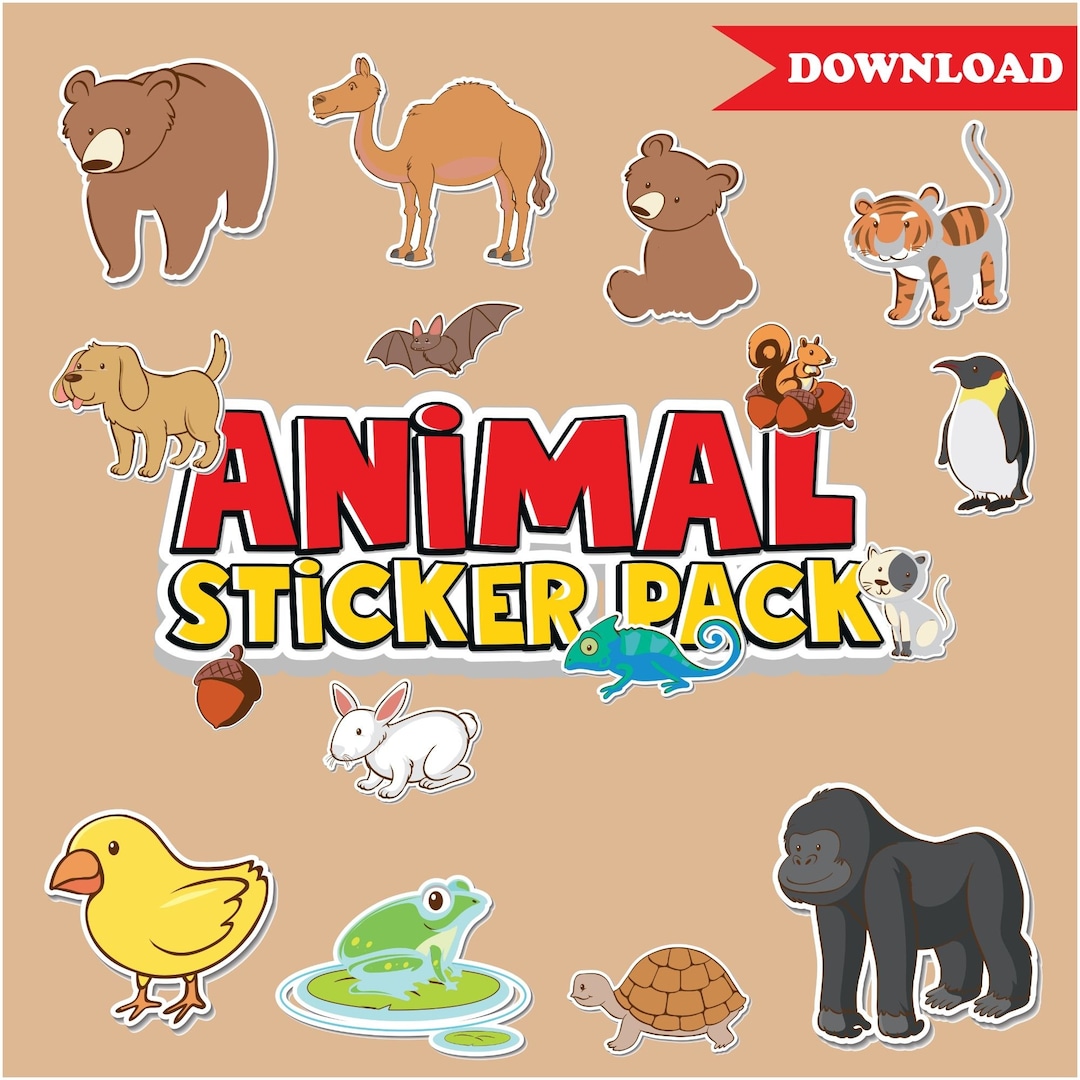 Animal Sticker Pack Digital Planner Stickers iPad Stickers - Etsy