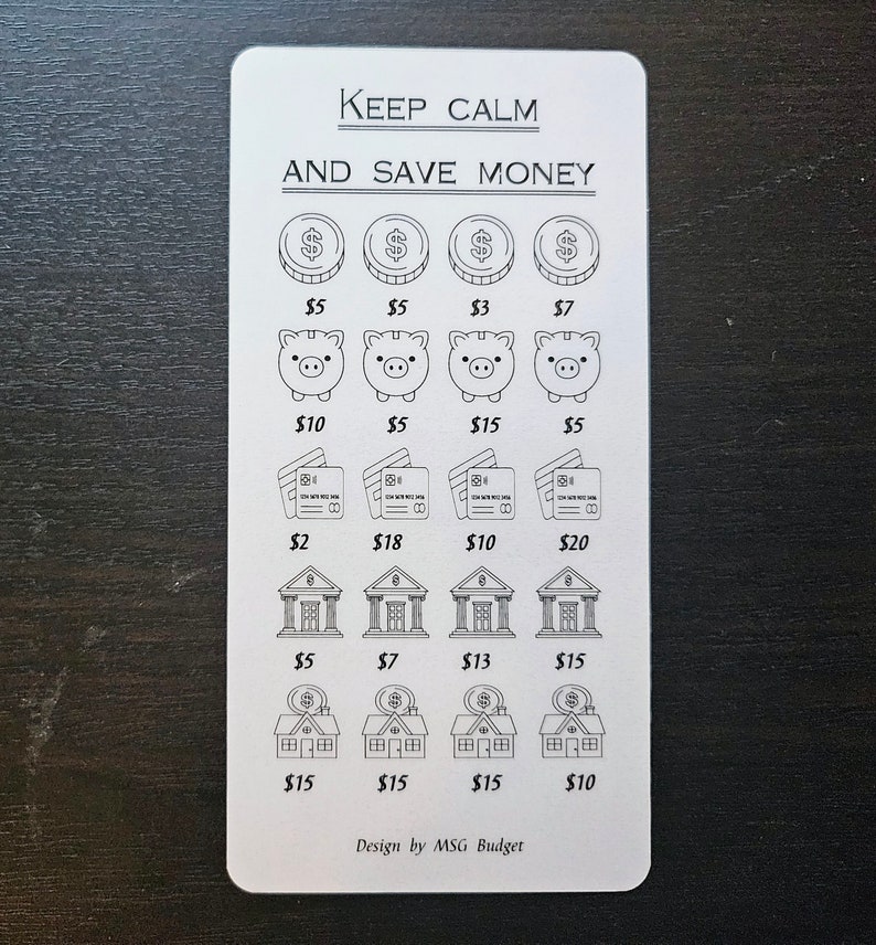 Keep Calm Cash Savings Tracker Bundle. - Etsy