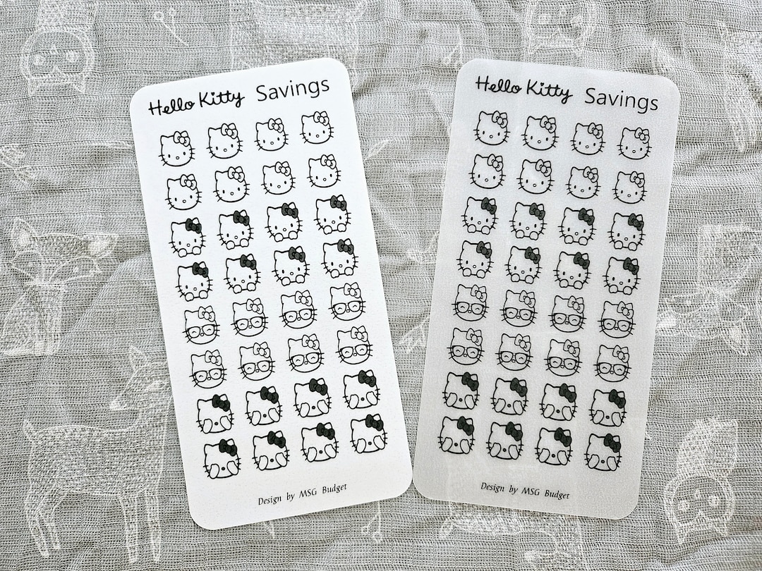 Hello Kitty Cash Savings Challenge Tracker - Etsy