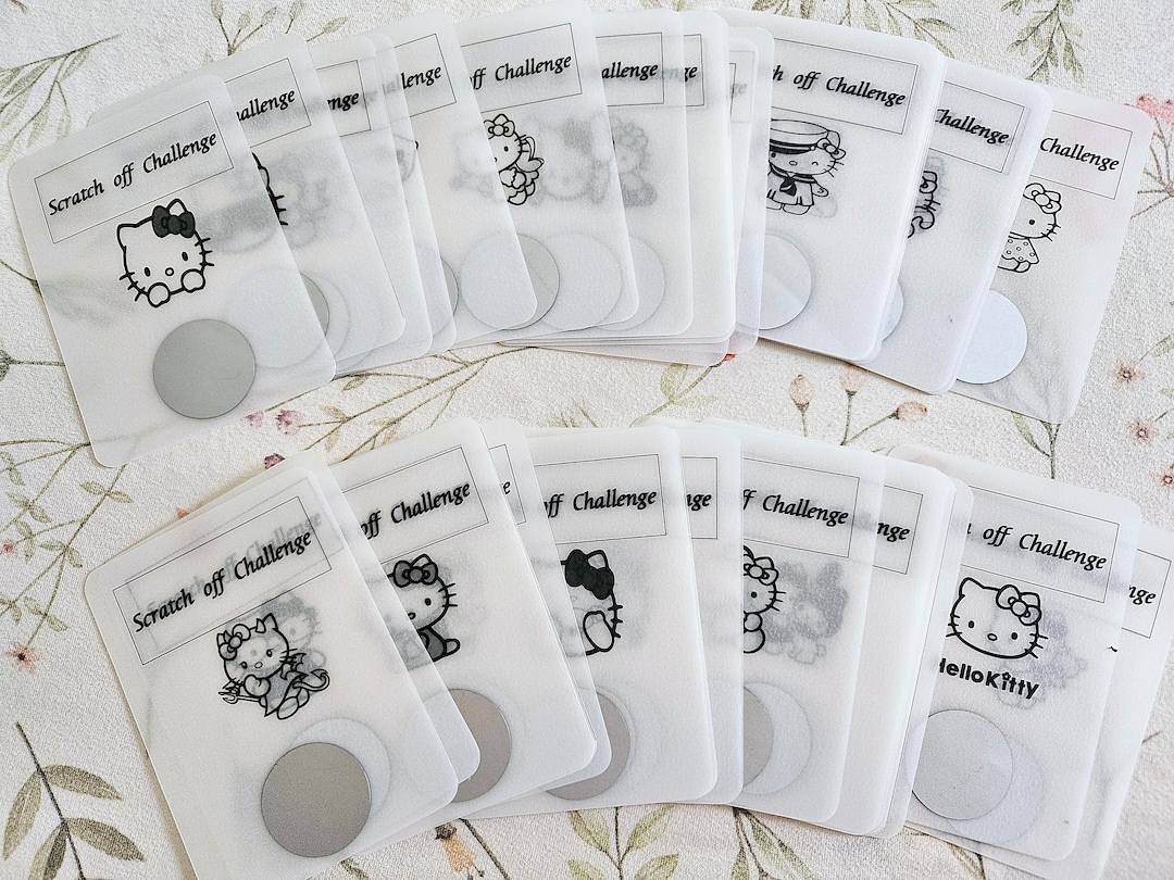 40 Counts Hello Kitty Scratch off Cash Savings Challenges - Etsy