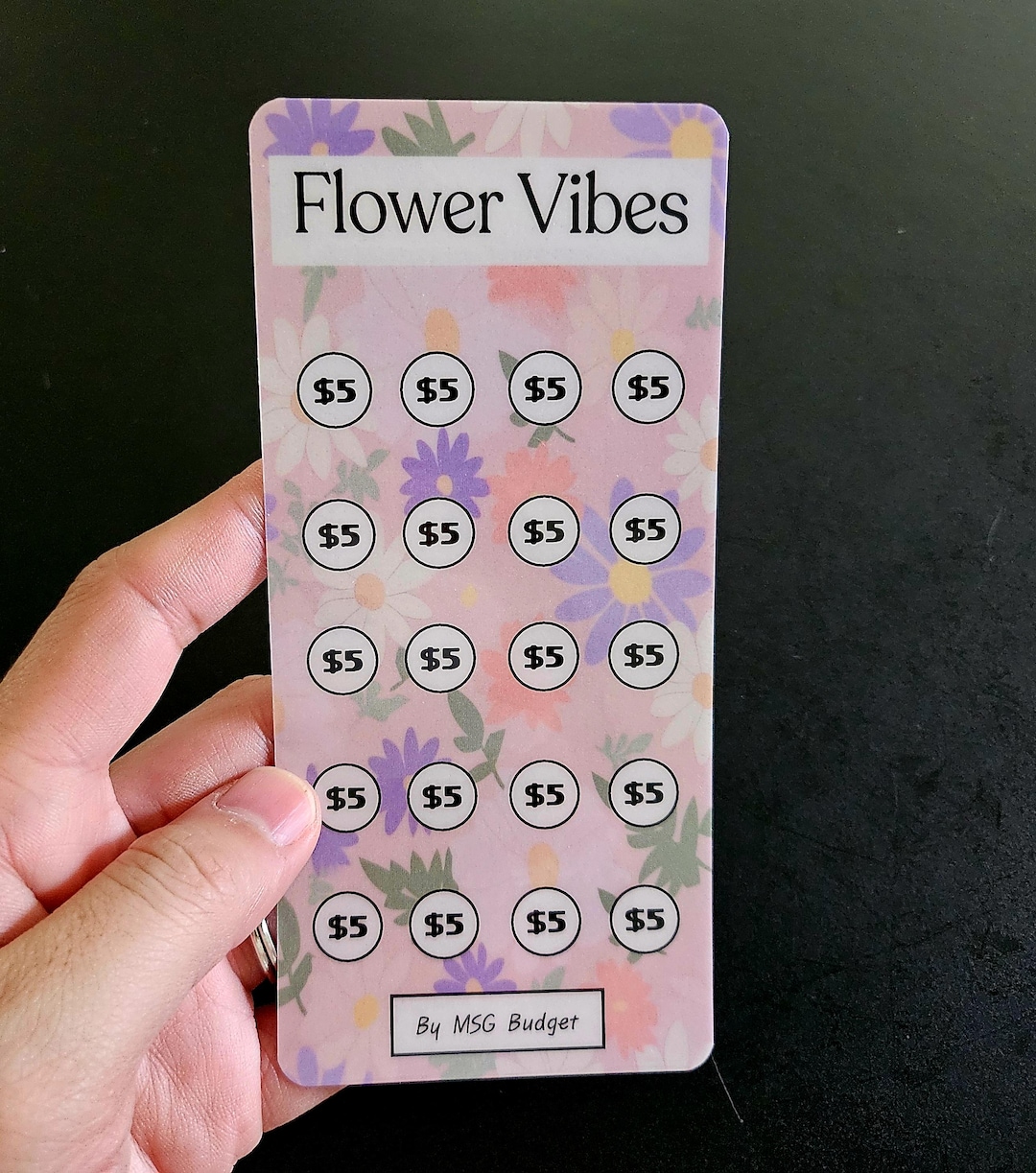 Floral Cash Savings Challenge Tracker - Etsy