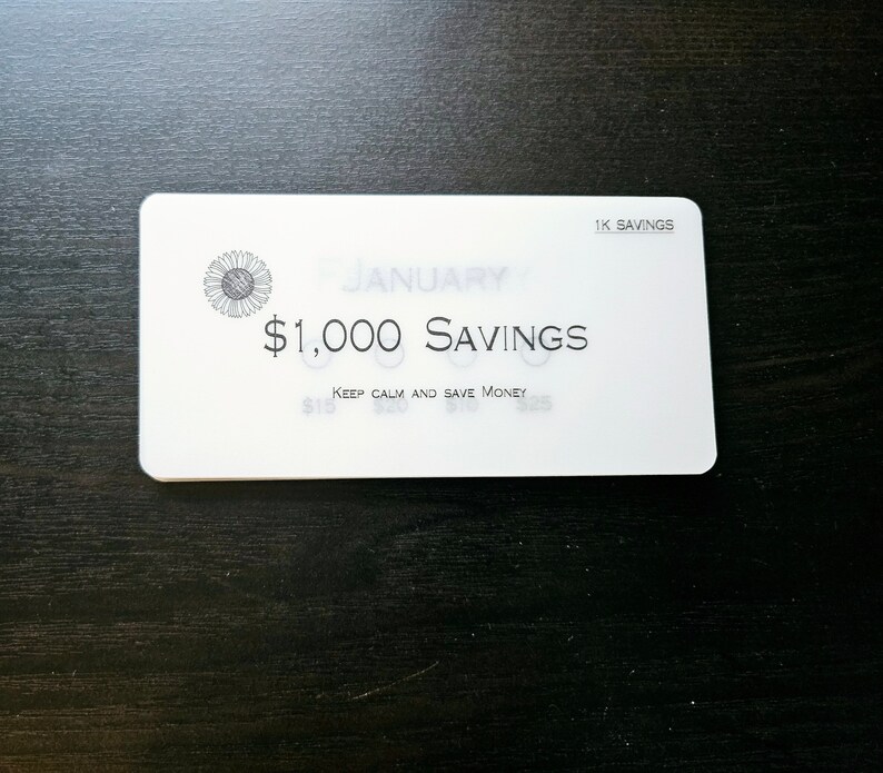 1K, 2K, 3K Monthly Savings Tracker Set. - Etsy