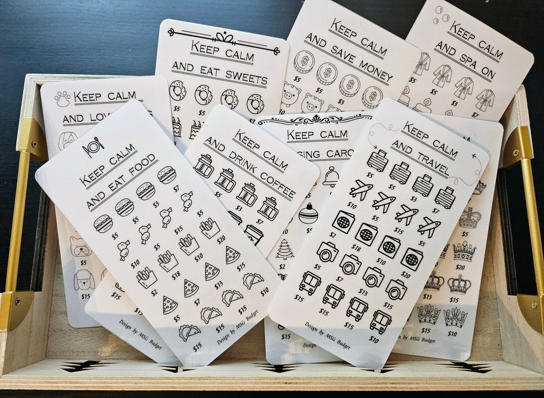 Keep Calm Cash Savings Tracker Bundle. - Etsy