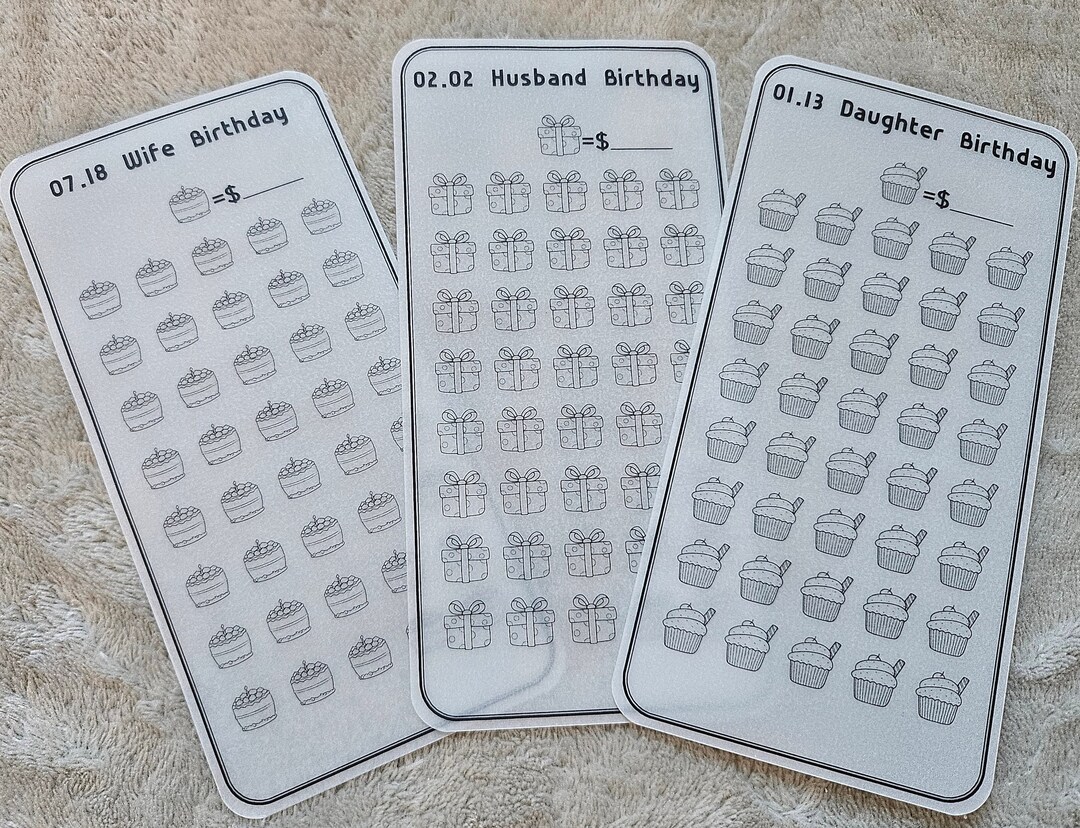 Birthday Savings Challenge Tracker - Etsy