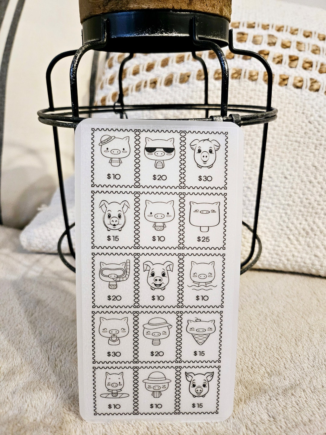 Pig Savings Challenge Tracker, Laminated A6 Size - Etsy