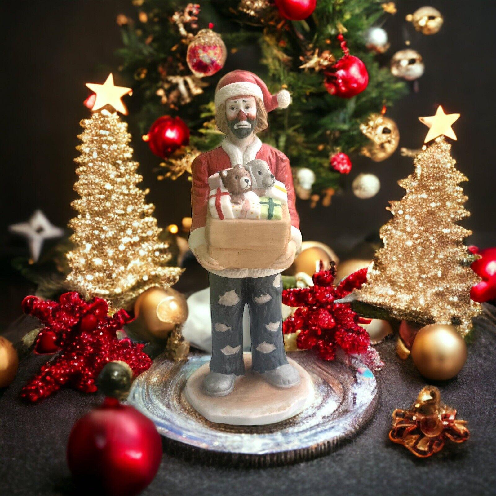 Santa Claus Sad Clown Emmett Kelly Jr Collection Puppy Presents Flambro ...