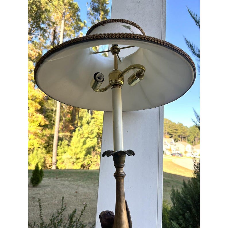 Frederick Cooper Monkey Lamp Palm Tree W/shade Finial Tropical Island ...