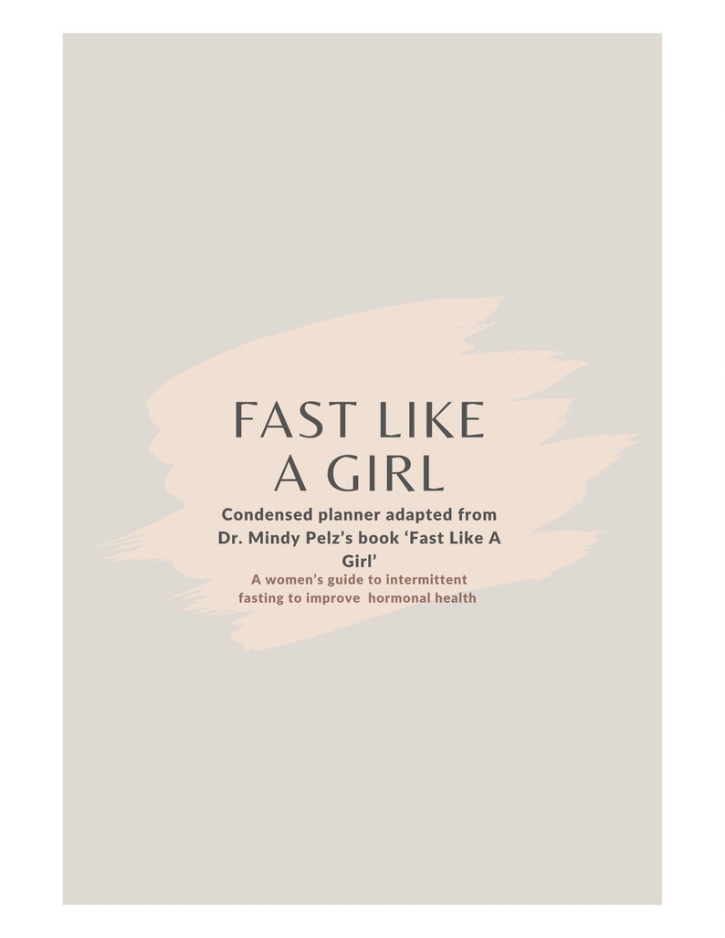 Fast Like A Girl, Guide to Intermittent Fasting for Women, Includes ...
