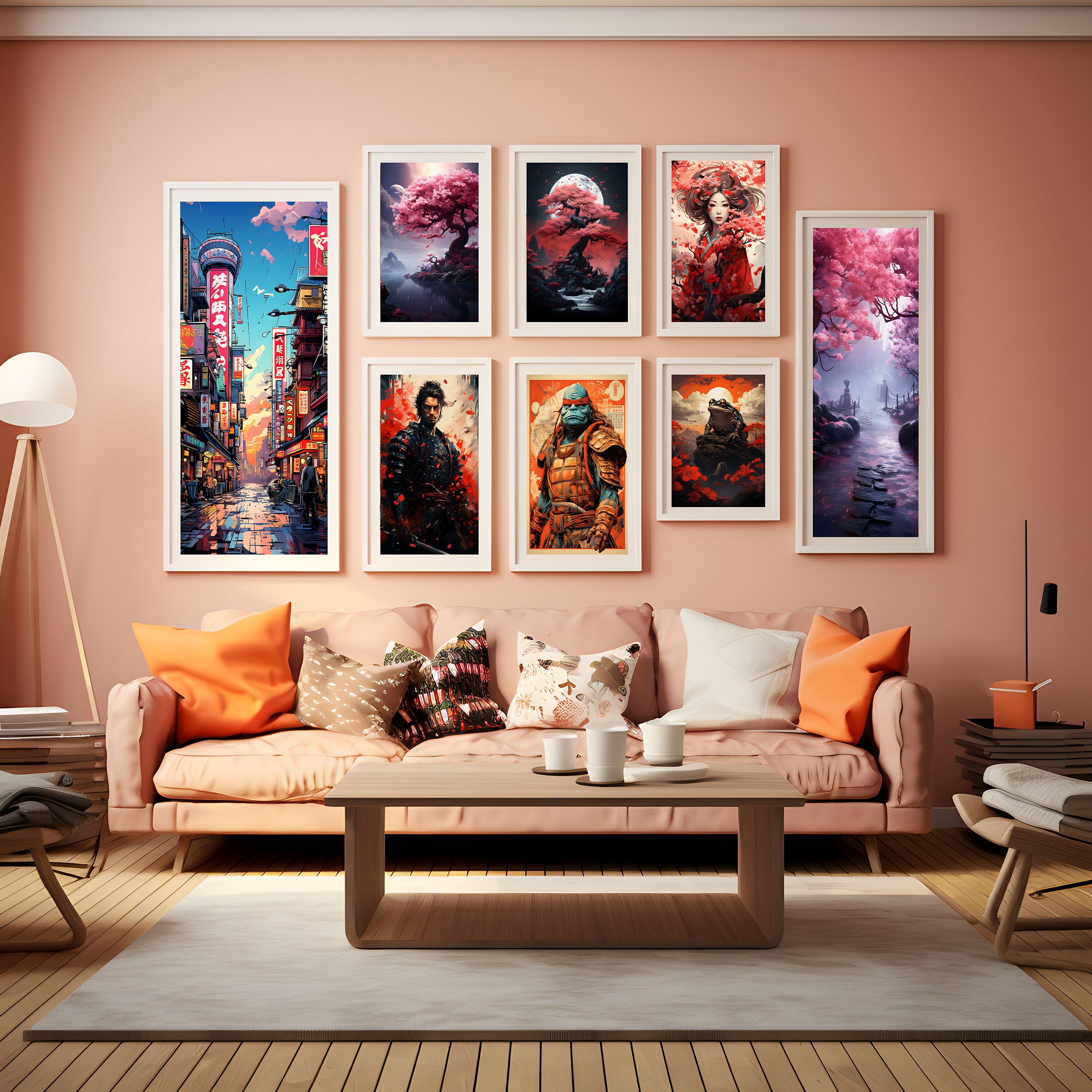 50 Japanese Wall Art Digital Poster Prints, Vintage Japanese Wall ...