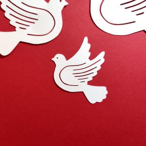 Cardstock Dove Die Cut Craft Supplies Pigeon Craft Projects Peace Dove ...