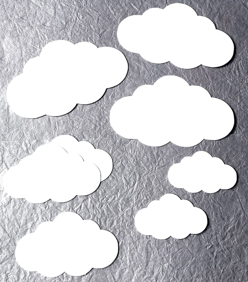 Cardstock Cloud Cutouts Cloud Die Cut White Cloud Paper Crafts Home ...