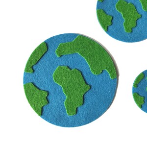 Felt Planet Earth Day Felt World Map Mini Felt Continents Travel Decor ...