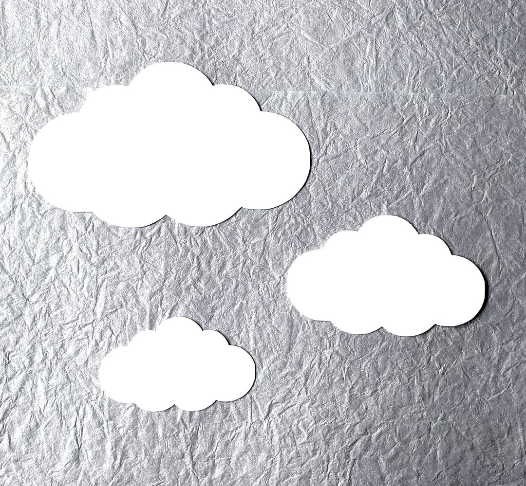 Cardstock Cloud Cutouts Cloud Die Cut White Cloud Paper Crafts Home ...