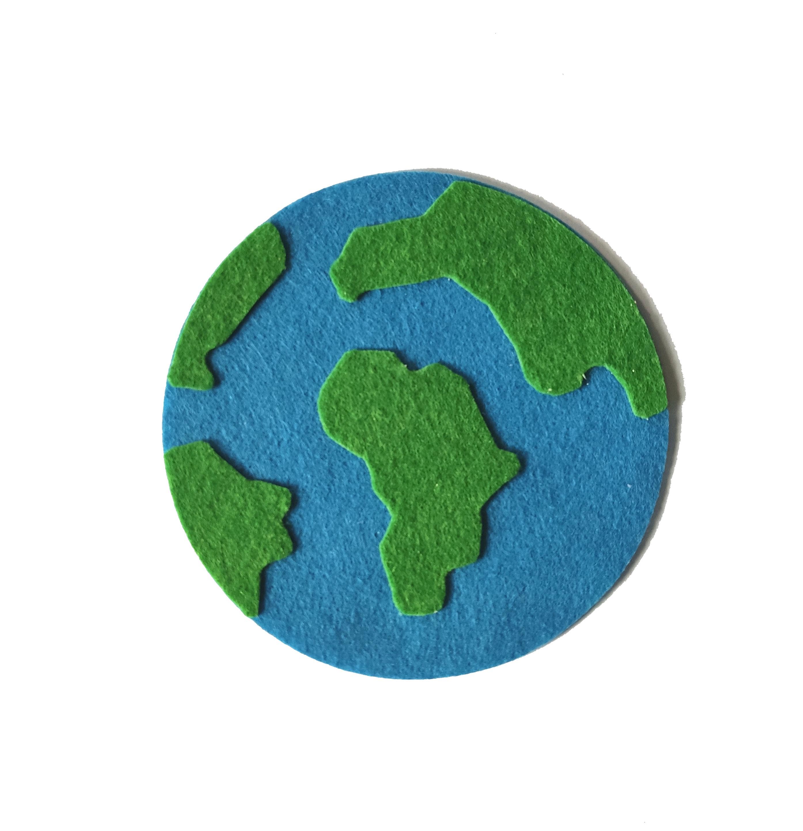 Felt Planet Earth Day Felt World Map Mini Felt Continents Travel Decor ...