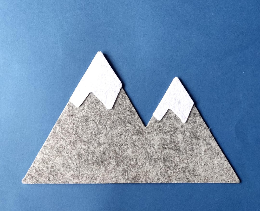 Felt Mountain Snowy Mountains Felt Cutouts Mini Mountain Felt Kit Felt ...