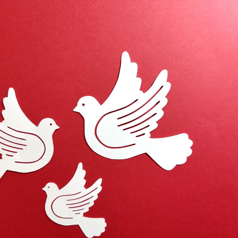 Cardstock Dove Die Cut Craft Supplies Pigeon Craft Projects Peace Dove ...