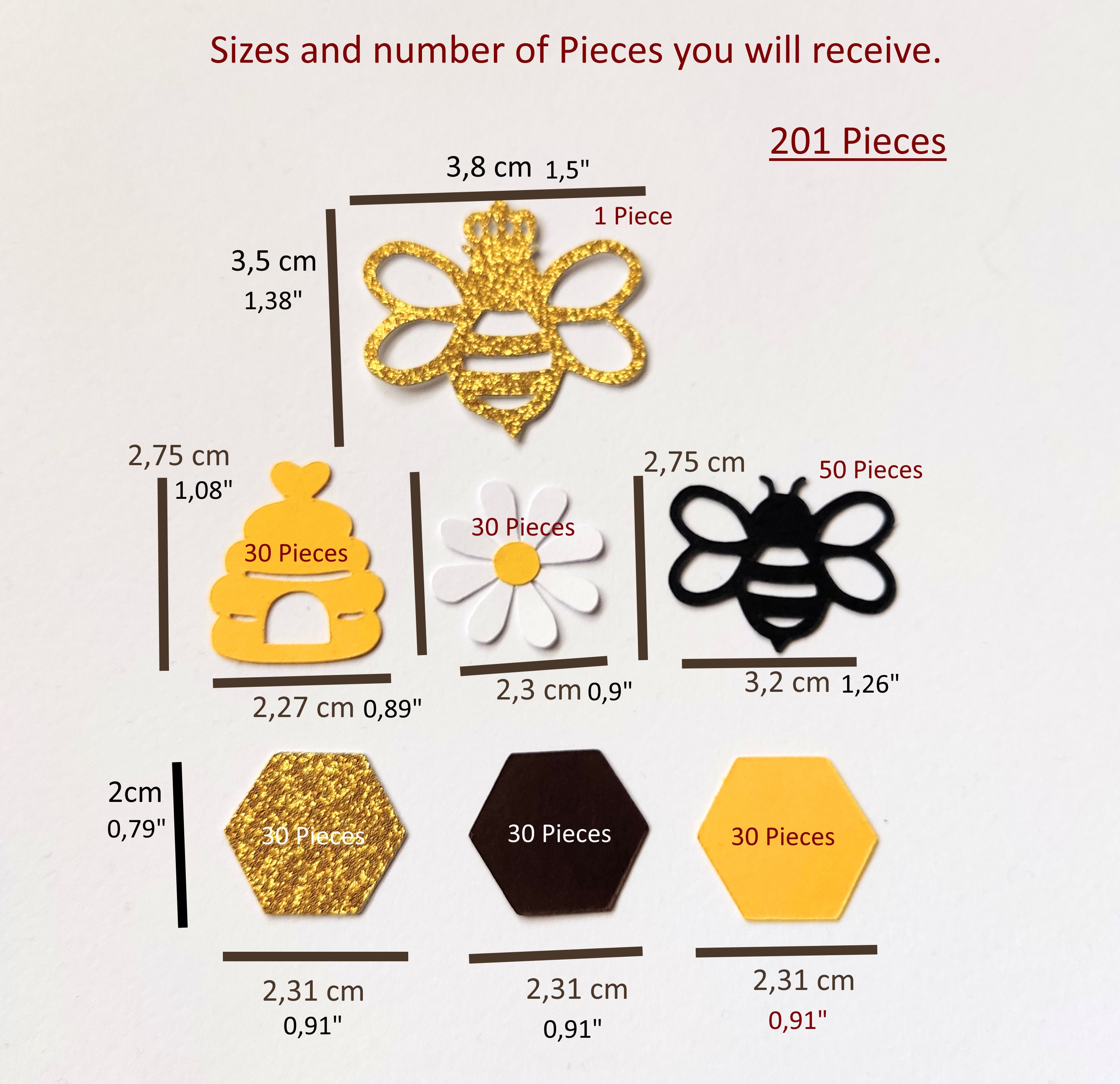 201 Bee Confetti Table Scatter Party Decoration Baby Shower Party Decor Baby Shower Bee Theme ...