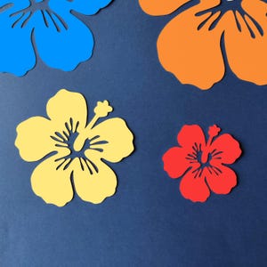Cardstock Hibiscus Flower 4 Sizes Cardstock Die Cut Hibiscus Craft ...