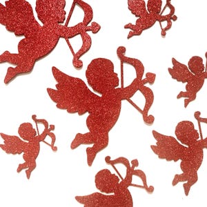 Cupid Cutouts on Glitter Adhesive Paper Cupid Shapes Valentines Die ...