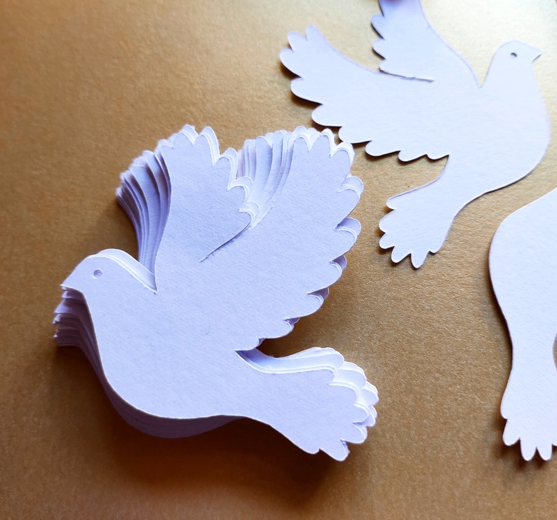 Dove Die Cut Cardstock Craft Supplies Pigeon Craft Projects Peace Dove ...