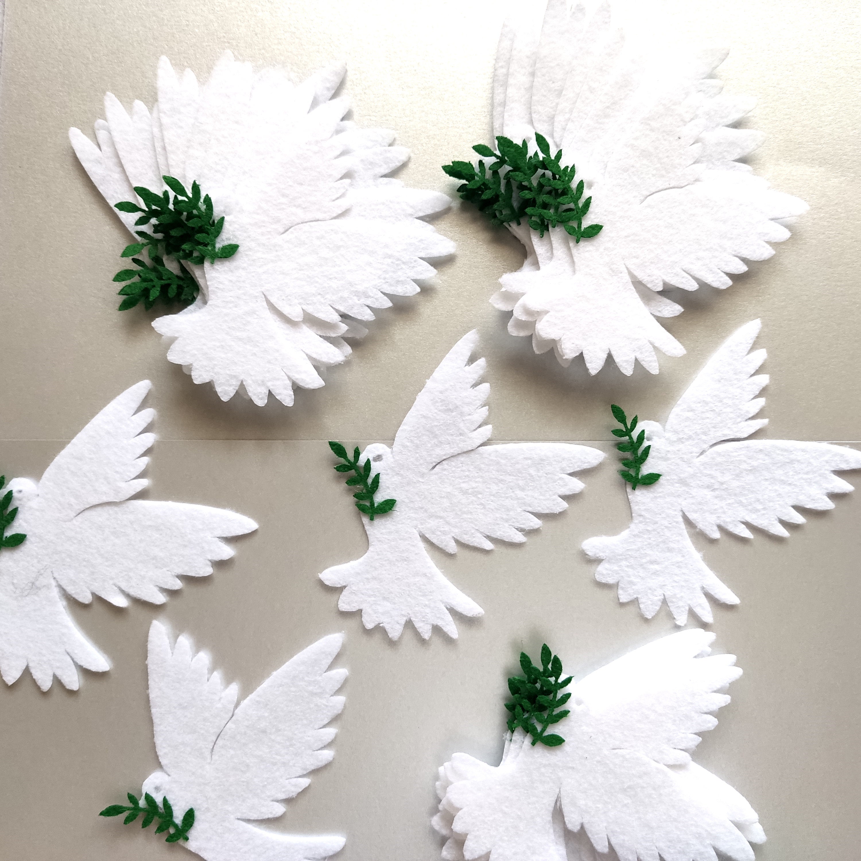 Die Cut Felt Dove Pigeon Sewing Craft Projects Peace Dove Ornament Felt ...