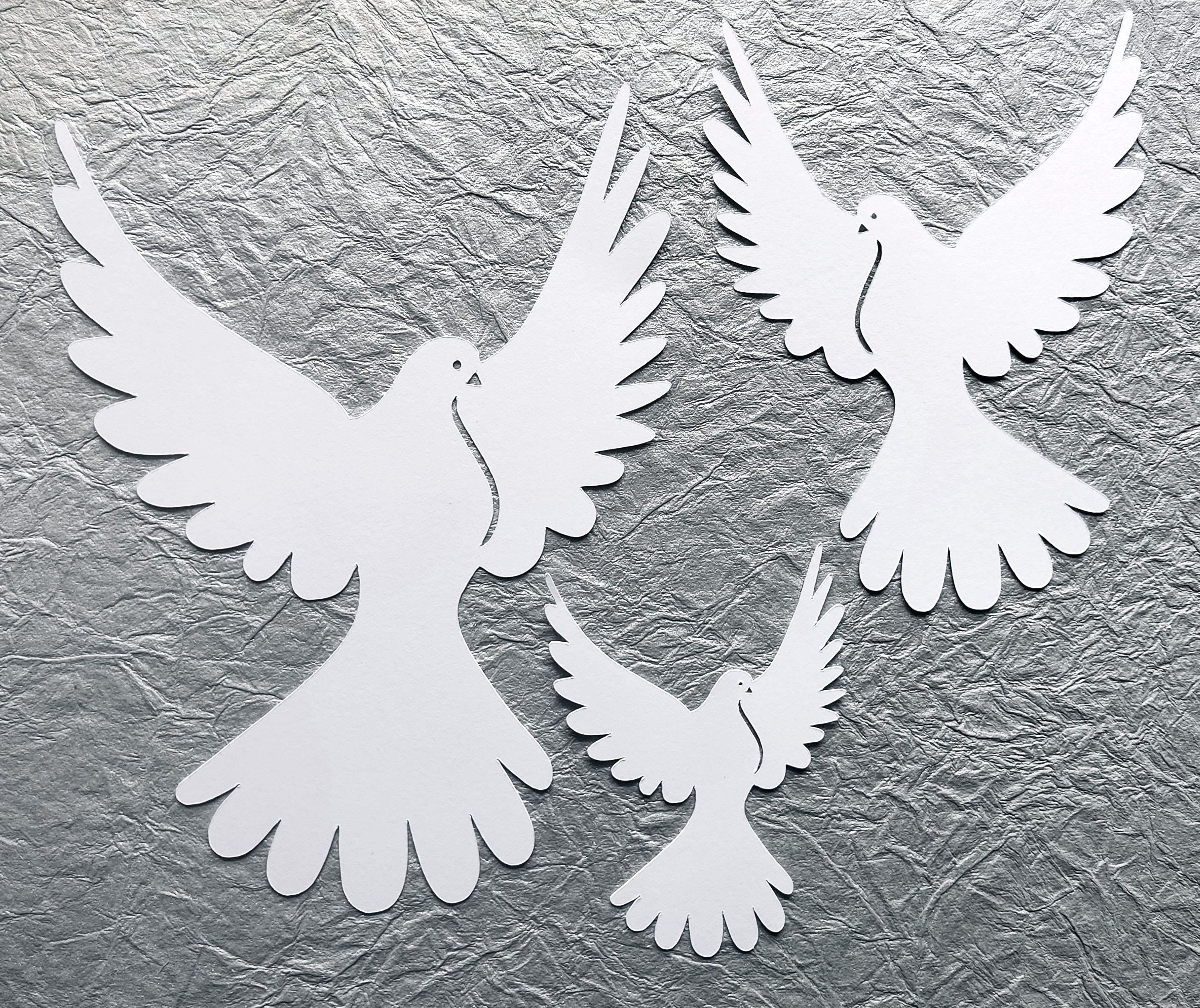 Cardstock Dove Die Cut White Pigeon Paper Crafts Peace Dove Ornament ...