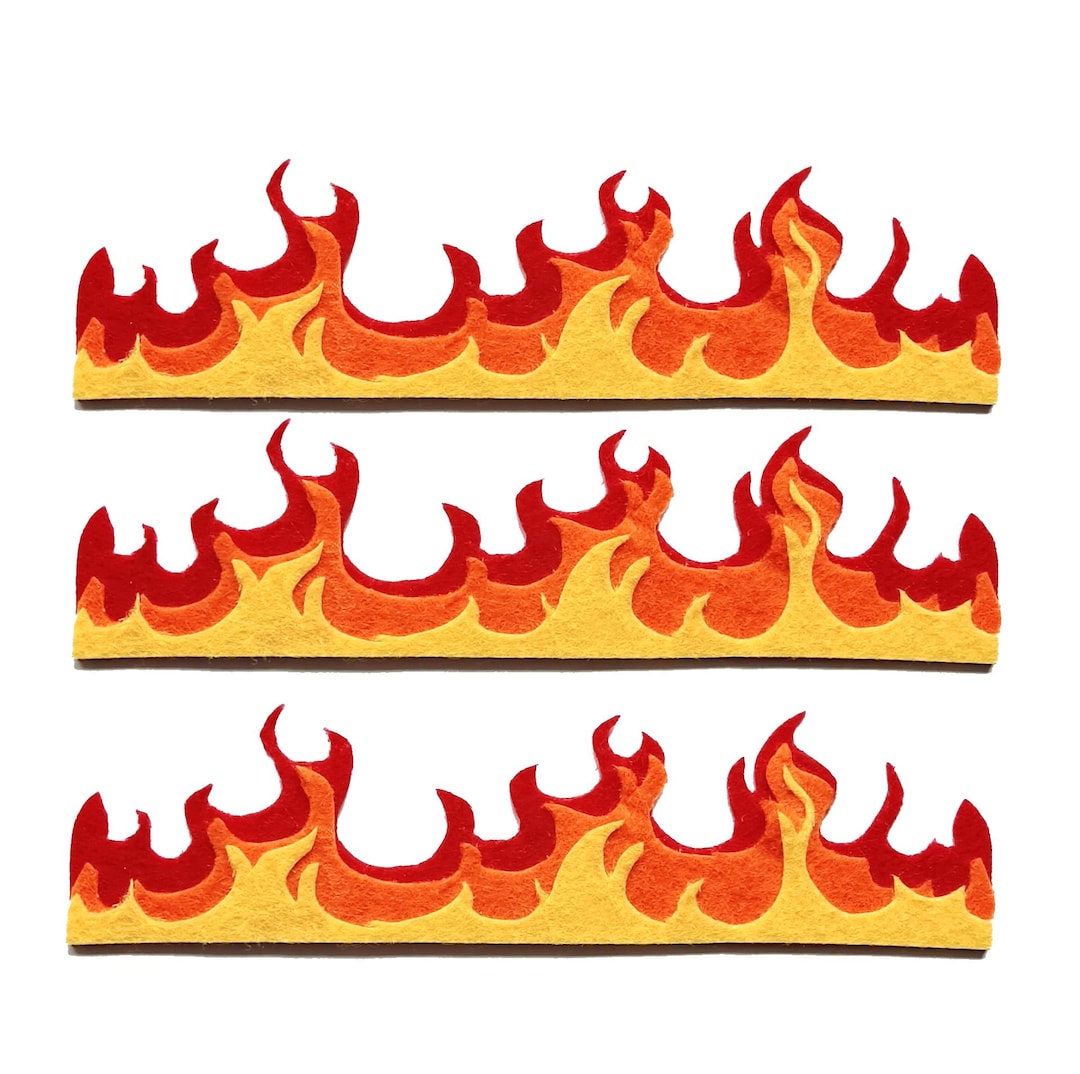 Felt Flame Cutouts: Fiery DIY Decor - Etsy