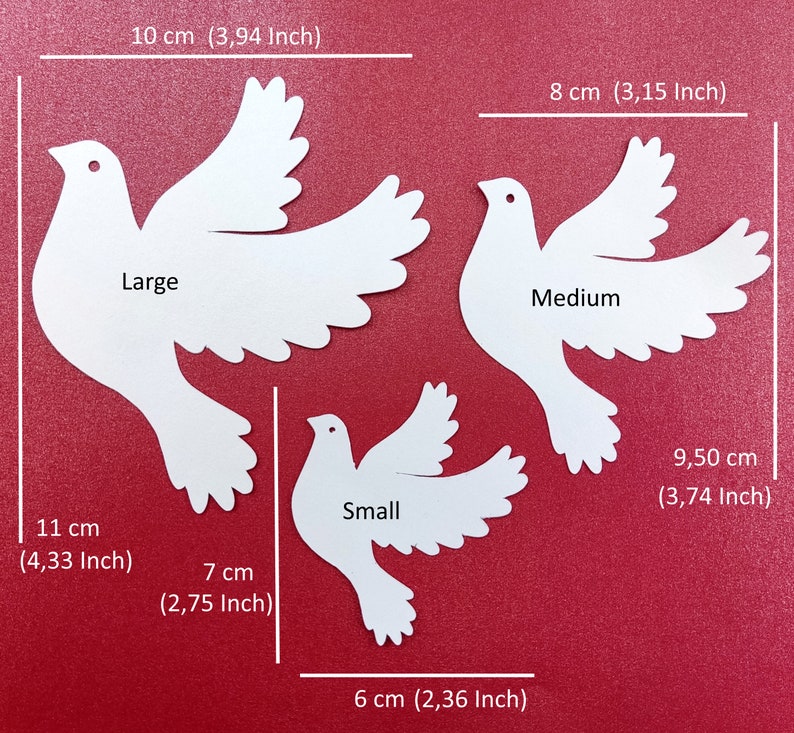 Dove Die Cut Cardstock Craft Supplies Pigeon Craft Projects Peace Dove ...