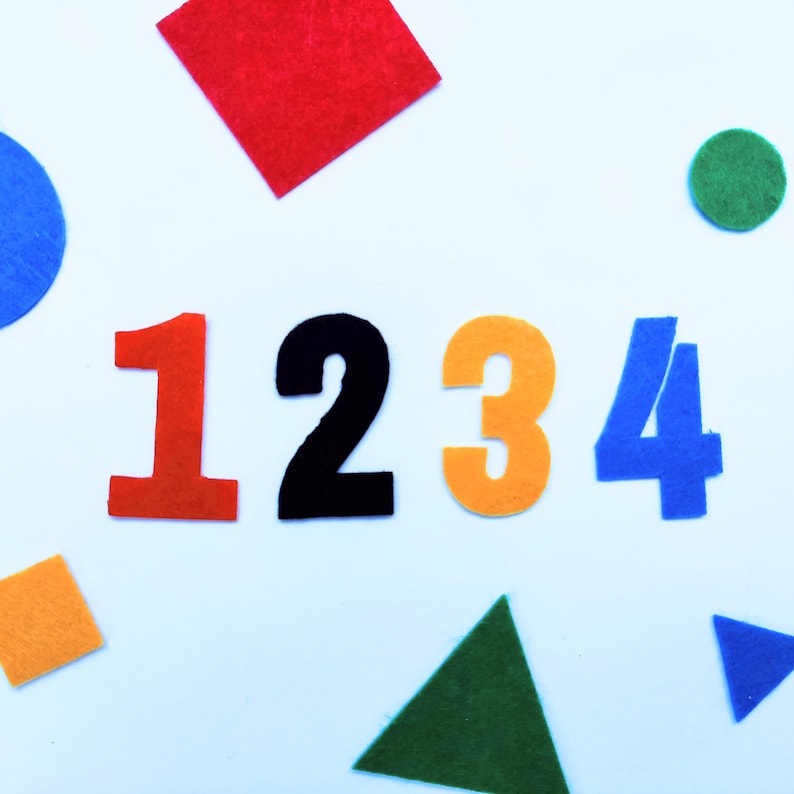 Felt Numbers 2 Cm/0,79" Numbers for Sewing Craft Projects Die Cut Craft ...