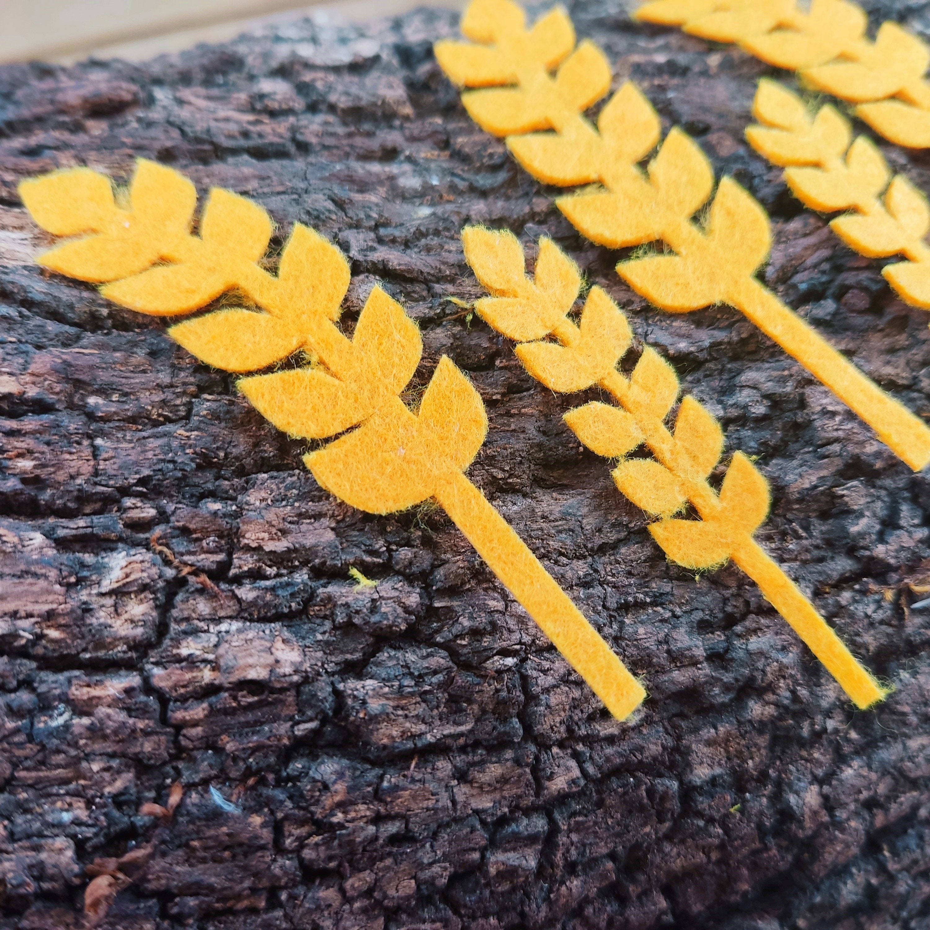 Wheat Spike Felt Die Cut Ear of Wheat Sewing Pattern Felt Craft ...