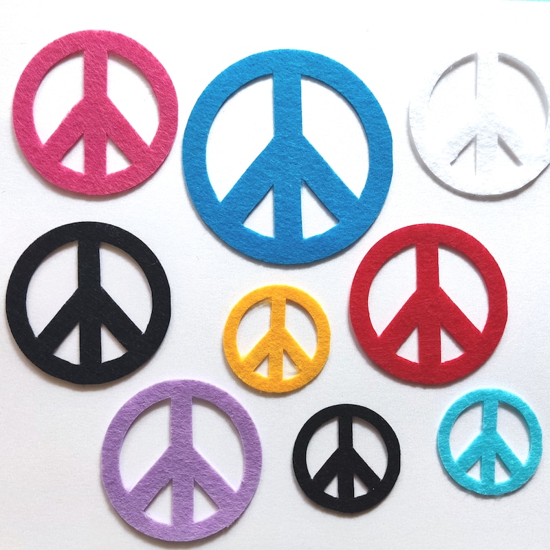 Peace Sign Applique - Etsy