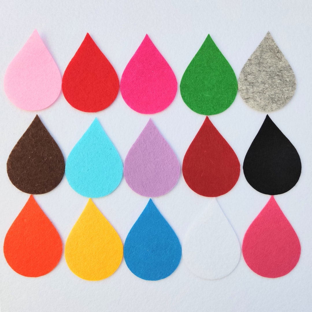 Felt Drops for Sewing Felt Craft Supplies Felt Cut Out Felt Shapes ...