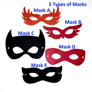 Felt Mask Super Hero Mask Carnival Felt Masks Birthday Party Favors ...