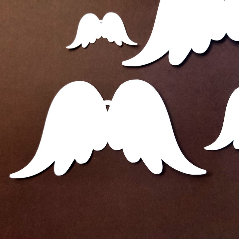 Angel Wings Cardboard Cutout With Hole Craft Supplies Wings Tag ...
