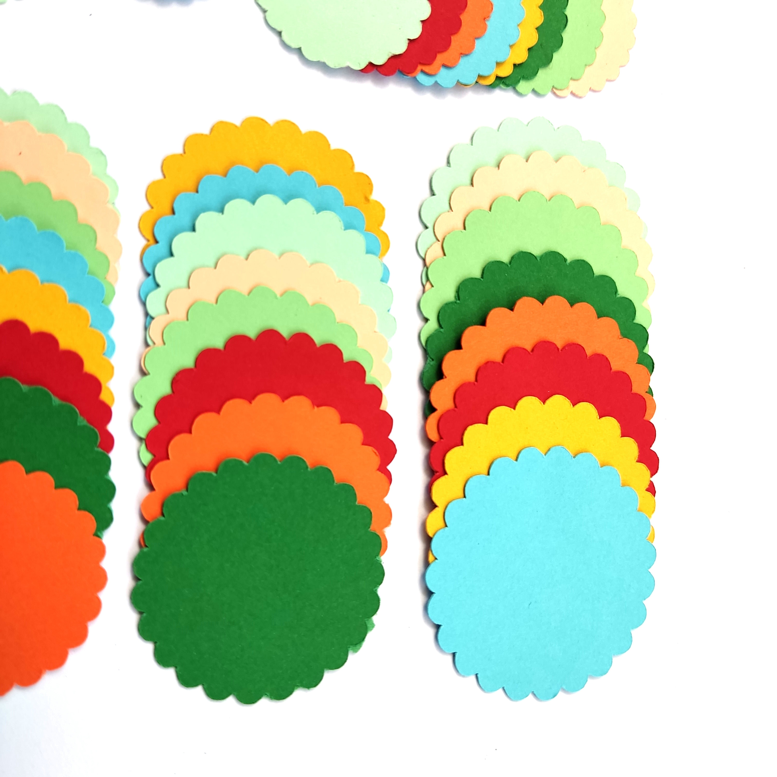 Cardstock Scallop Circles | Sizes From 1,5cm to 4,5cm | Cardstock ...